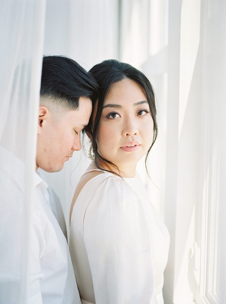 A Modern Editorial Engagement Photo Session In Portland Studio | Yun & Brandan - Ashley Cook ...